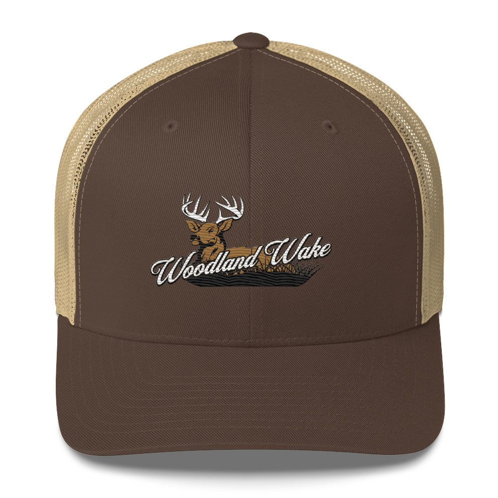Buck Logo Trucker Cap - Woodland Wake - The best Outdoors Apparel and ...